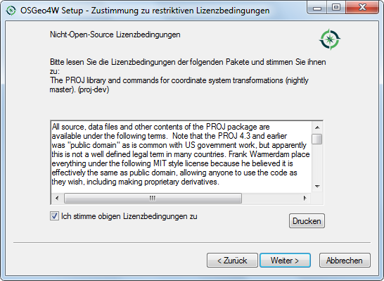 unclear "non free" licensing terms in OSGeo4W · Issue #2454 · OSGeo/PROJ · GitHub