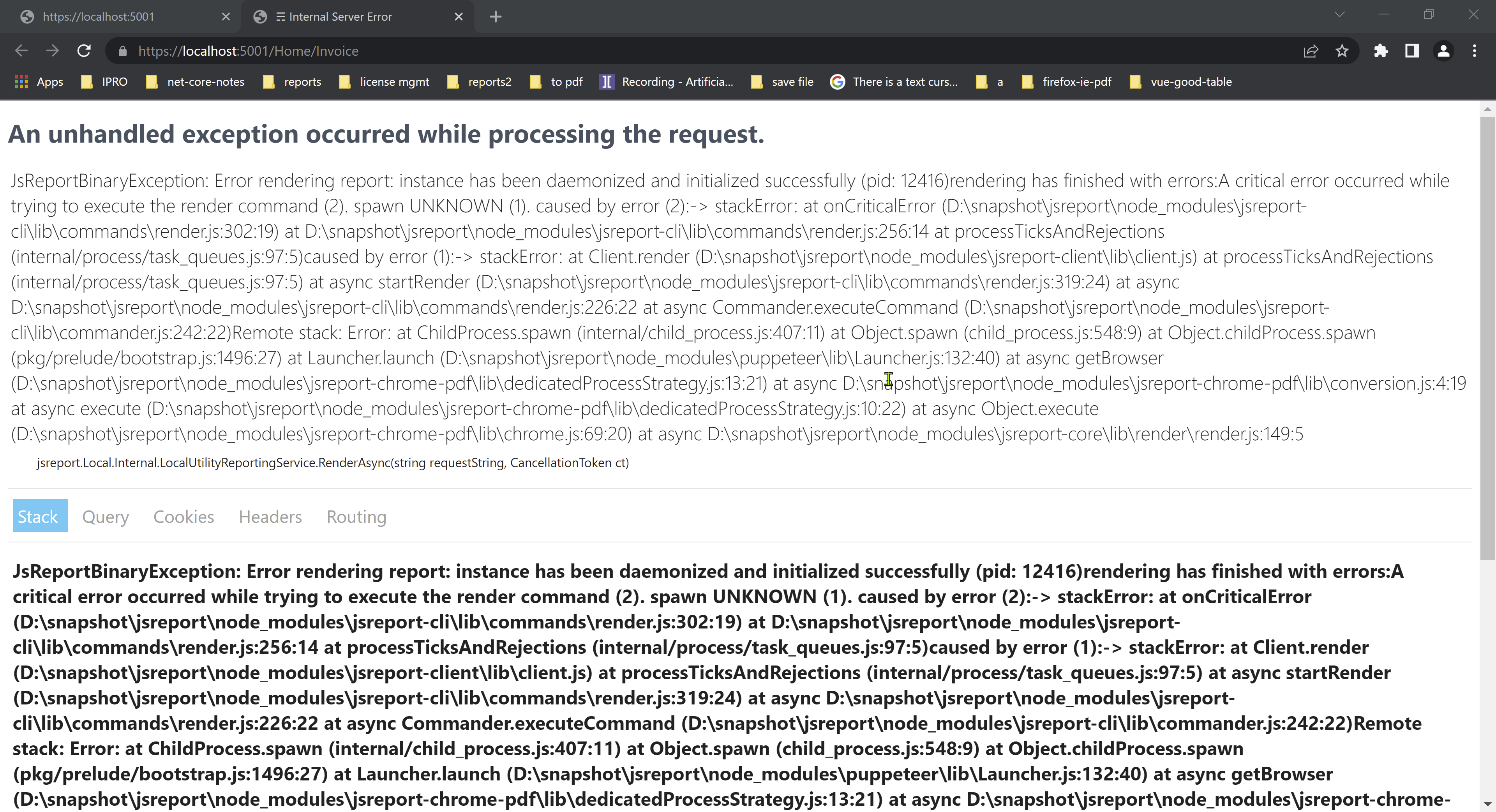 JsReportBinaryException error · Issue #10 · jsreport/jsreport-dotnet ... JsReportBinaryException error · Issue #10 · jsreport/jsreport-dotnet ...