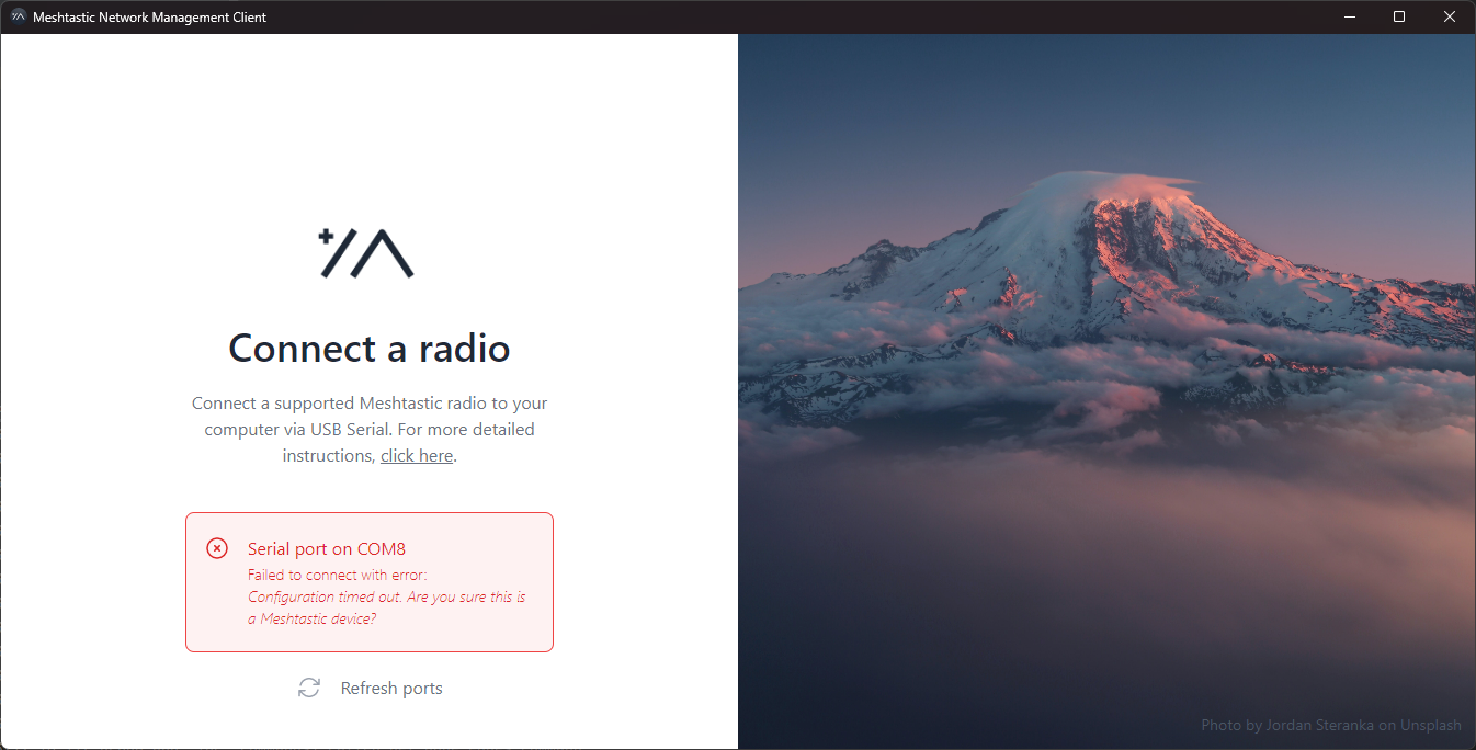 Can't connect to T-Echo · Issue #368 · meshtastic/network-management-client · GitHub