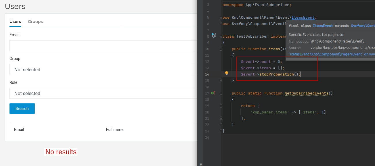 Since knplabs/knp-paginator-bundle 5.5: Using "knp_paginator.subscriber" tag is deprecated, use ...