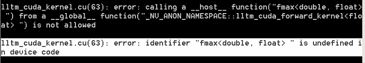 1 error detected in the compilation of "C:/Users/CS165/A _0000361c_00000000-11_lltm_cuda_kernel ...