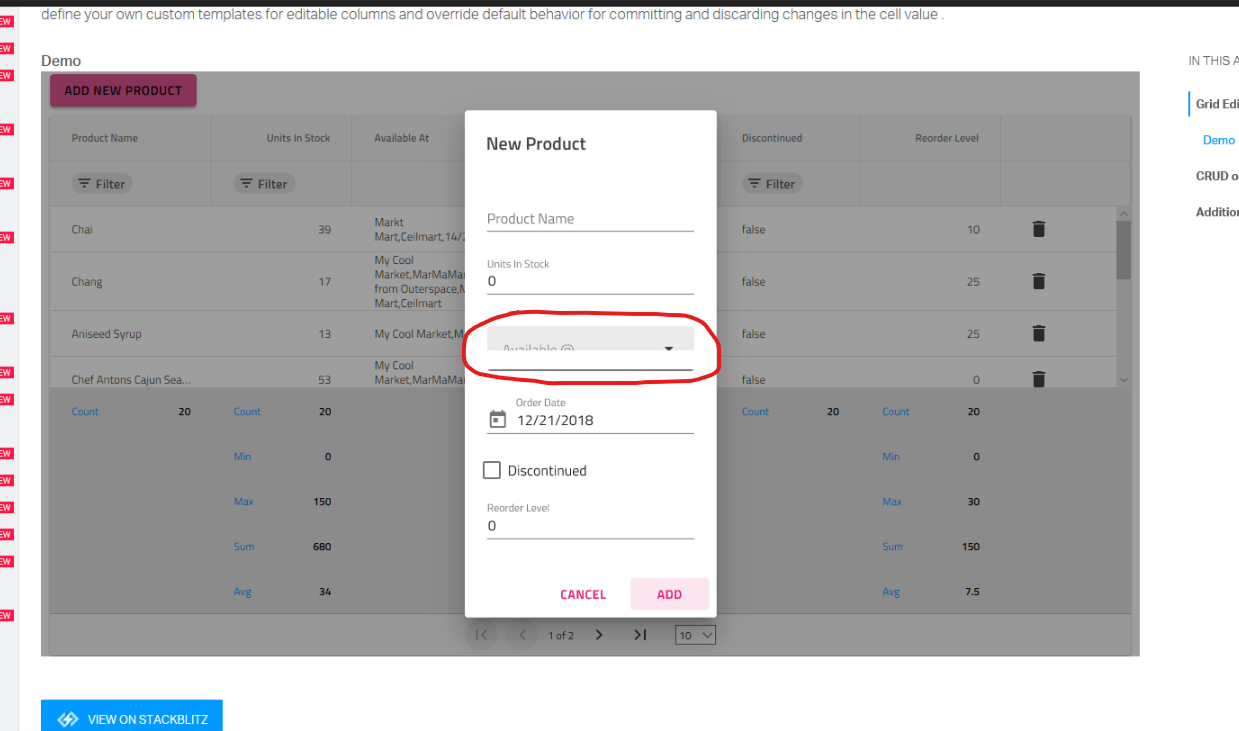 The combo in the Grid Editing sample is only partially visible in MS Edge. · Issue #852 ...