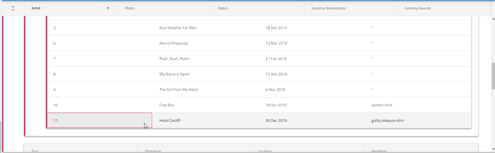 Trying to nagivate through a 3-rd level child grid with Crtl + Arrow Up when the parent has no ...