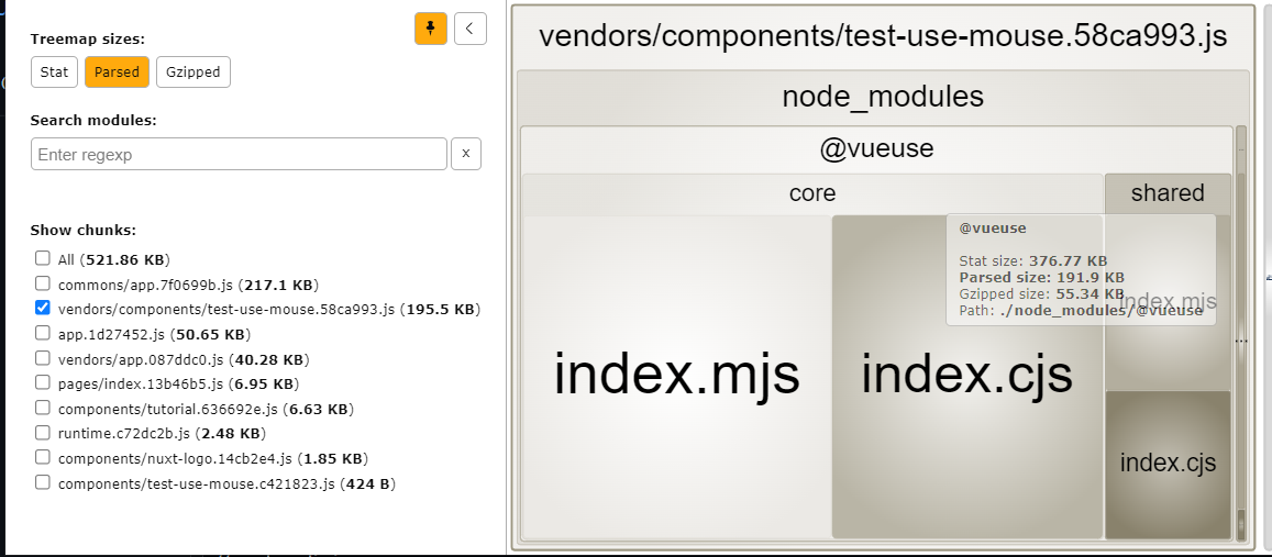 duplicate modules and broken tree shaking in Nuxt2 (webpack4) · Issue #1239 · vueuse/vueuse · GitHub
