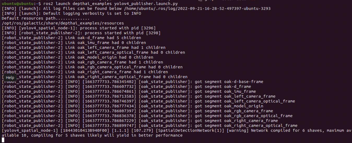 ros2 launch depthai_examples yolov4_publisher.launch.py not publishing topics · Issue #51 ...
