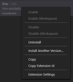 Can't enable or disable on code-server · Issue #6092 · VSCodeVim/Vim · GitHub