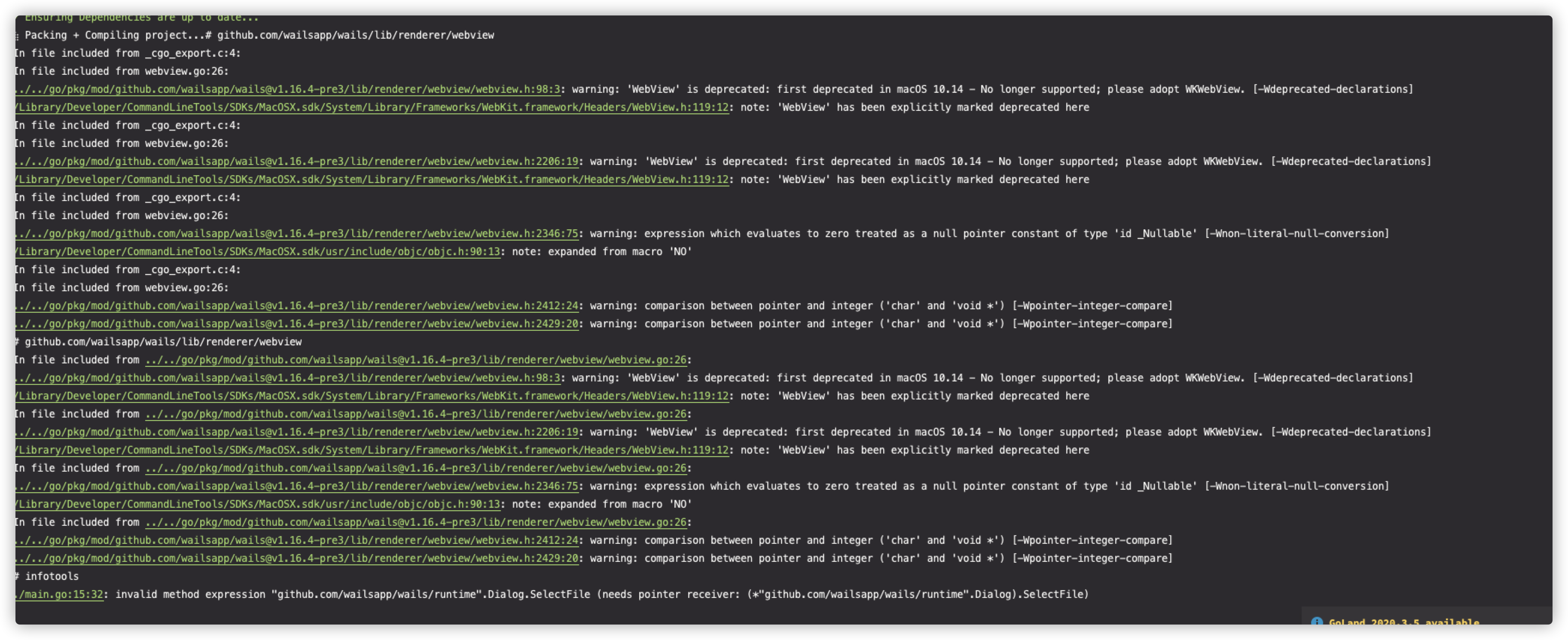 Runtime Dialog Selectfile Select A File Is Error In Mac · Issue 732 · Wailsapp Wails · Github