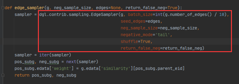 Usage about dgl.contrib.sampling.EdgeSampler() in v0.5 release · Issue #2116 · dmlc/dgl · GitHub