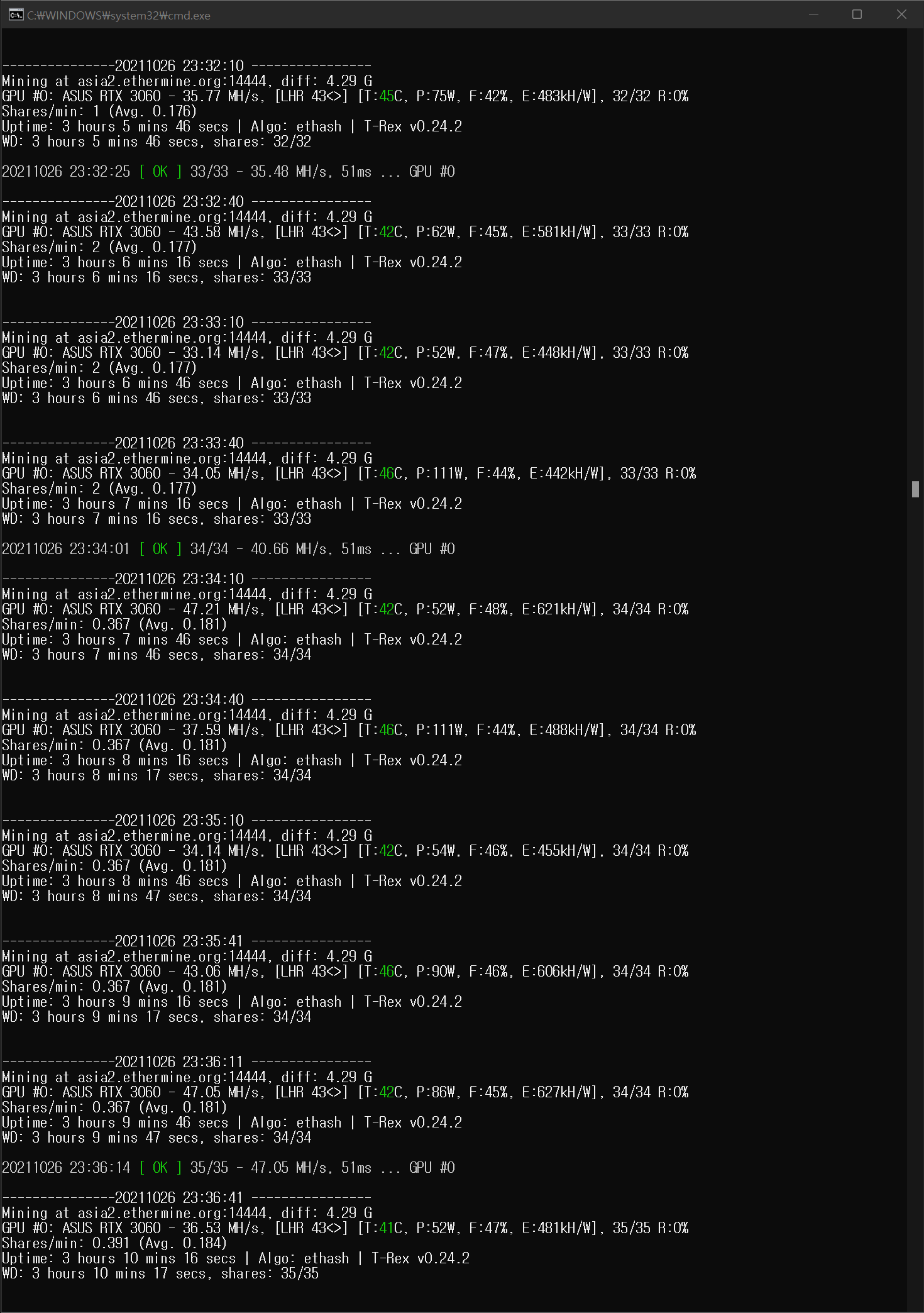 New Interesting way to get higer hashs · Issue #784 · trexminer/T-Rex · GitHub