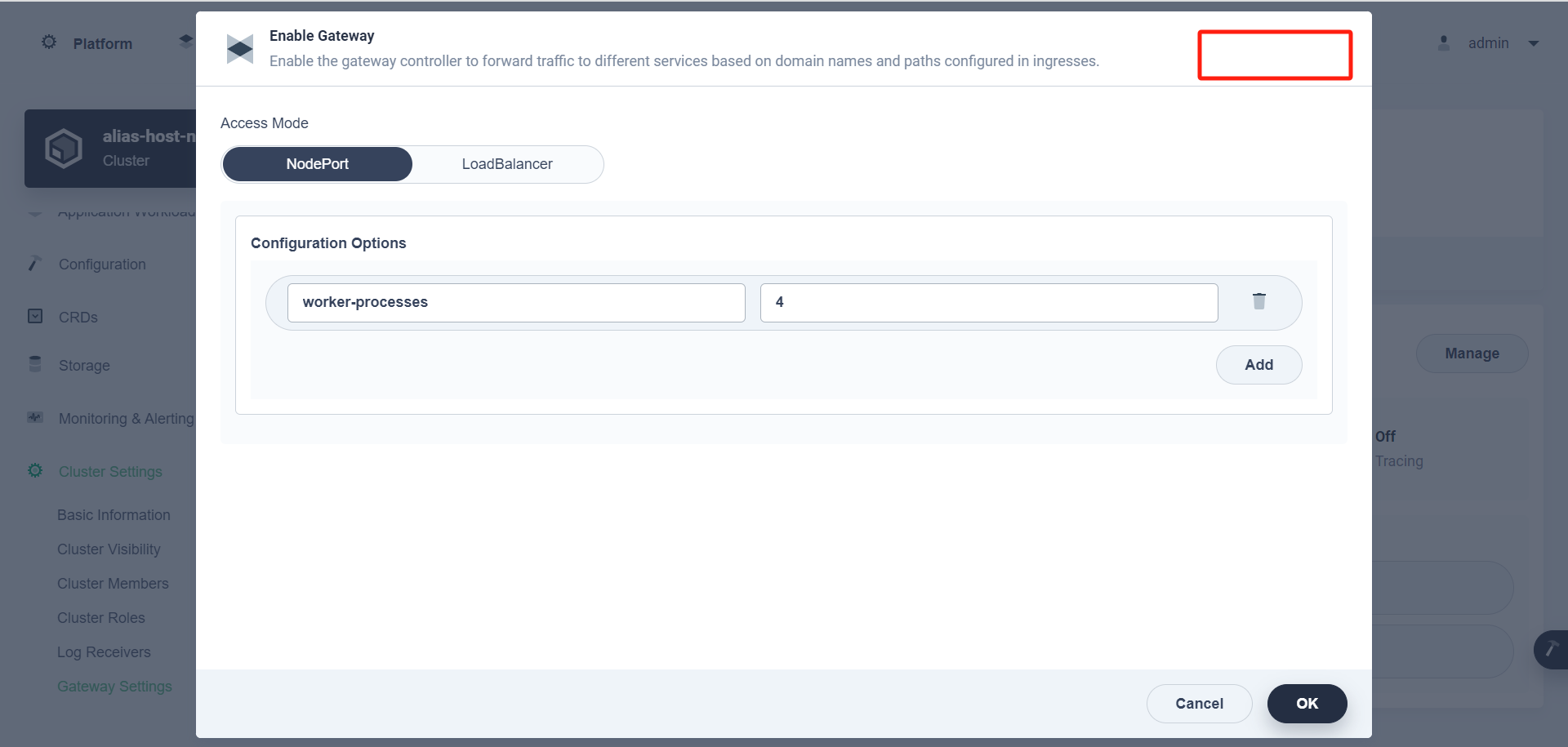 Enable Gateway Page Doesnt Have Edit Yaml Button To Edit Yaml File · Issue 5968 · Kubesphere