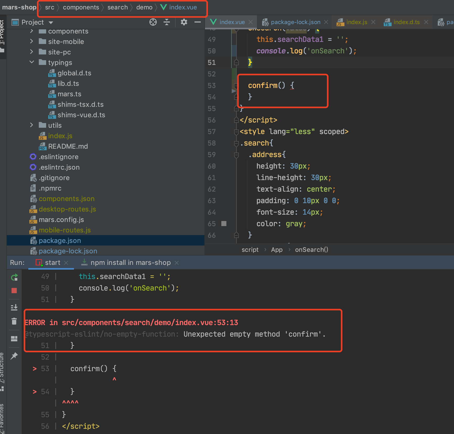 Eslint Works Well When Start Project But Dont Work When Recompile For