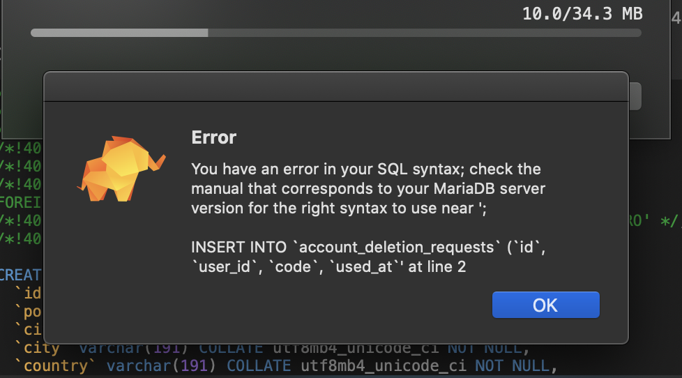 Issues on Exported MySQL using TablePlus Windows · Issue #1857 ...