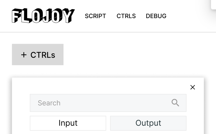 Update CTRL panel "+Add CTRL" widget button to match Flow Chart "+Add Node" button · Issue #266 ...