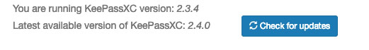 Help wanted: version issue 2.3.4 versus 2.4. KeepassXC versus Chrome ...