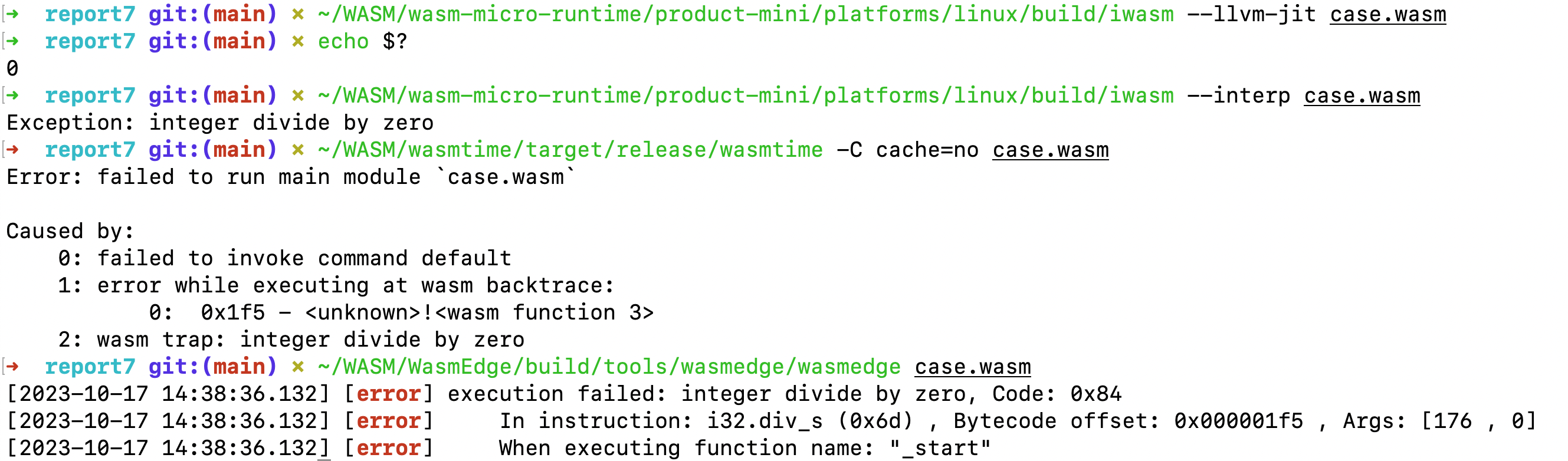 Ignorance Of Exception Integer Divide By Zero In Llvm Jit Mode · Issue 2650