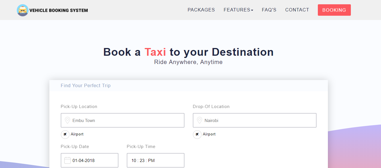 GitHub - kngetich45/Vehicle-Booking-System: Taxi Booking System ...