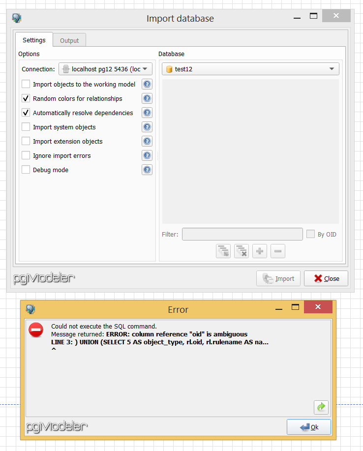 Can't import schema from pg 12 · Issue #1431 · pgmodeler/pgmodeler · GitHub