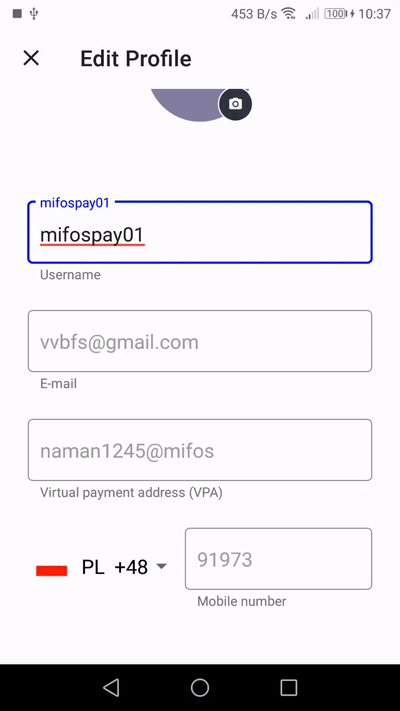 Redesign: EditText hint should get cleared when clicked in Edit Profile · Issue #290 · openMF ...