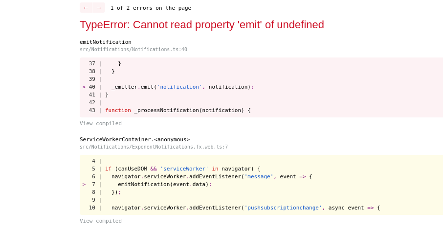 Push notification on web: Unable to fix this error, did expo break it ...