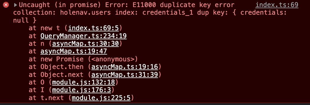 User Creation Fails On Duplicate Key Error If Any User Has No Credentials On Record · Issue 129