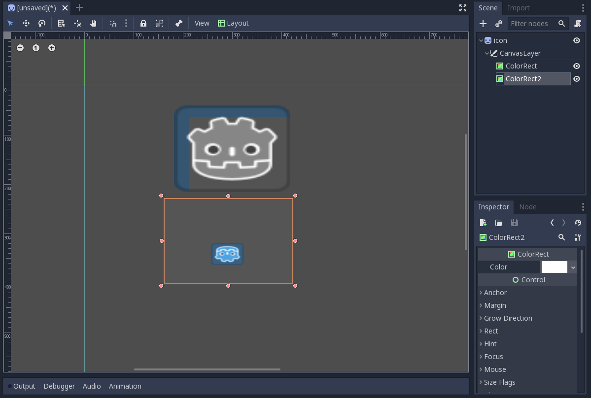 2d filter shader inside CanvasLayer using SCREEN_TEXTURE "invades" neighbouring nodes · Issue ...