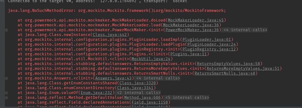 2 0 2 Mockito Nosuchmethoderror · Issue 988 · Powermock Powermock · Github
