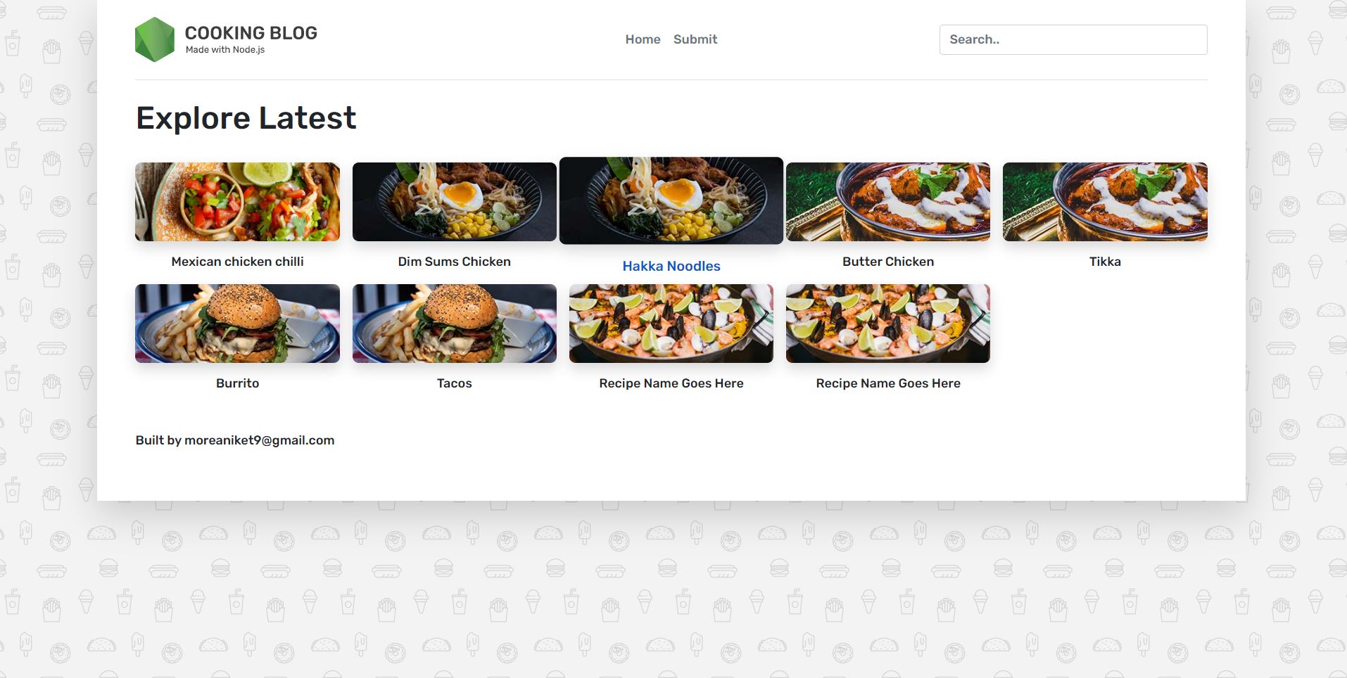 GitHub - MAniket0091/RecipeApp-NodeJS: Recipe Web App made with NodeJS, ExpressJS, MongoDB, HTML ...