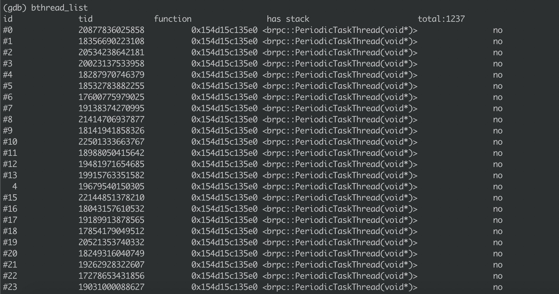 bthread 疑似死锁调试 · Issue #1129 · apache/brpc · GitHub