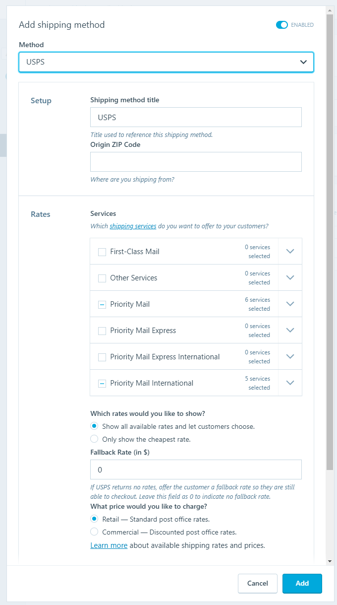 When adding a new WCS shipping methods, save default settings immediately · Issue #966 ...