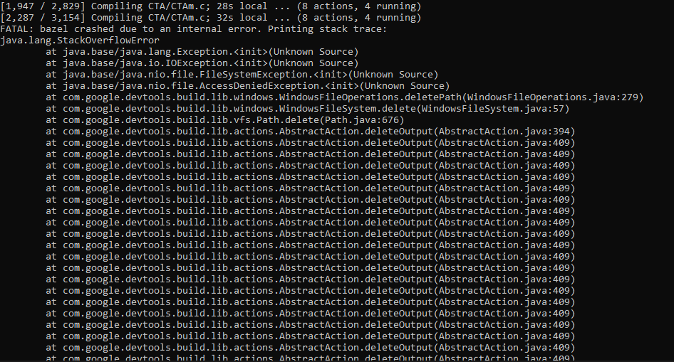 Stack Overflow During Build Due To Inability To Remove Virtualincludes Dir · Issue 14393