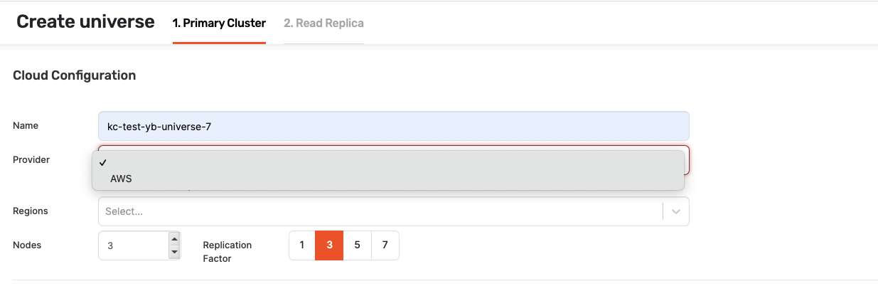 [Platform][UI] Create Universe should auto-populate dropdown for provider and region · Issue ...