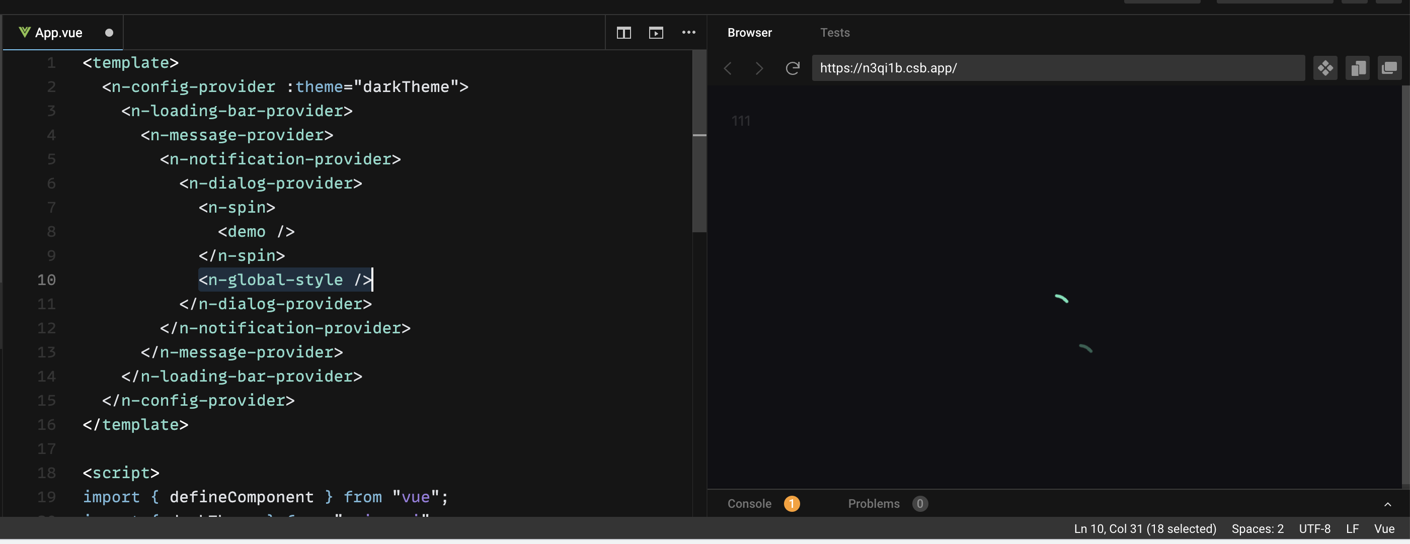 spin在App.vue包裹时，深色模式无效 · Issue #2862 · tusen-ai/naive-ui · GitHub