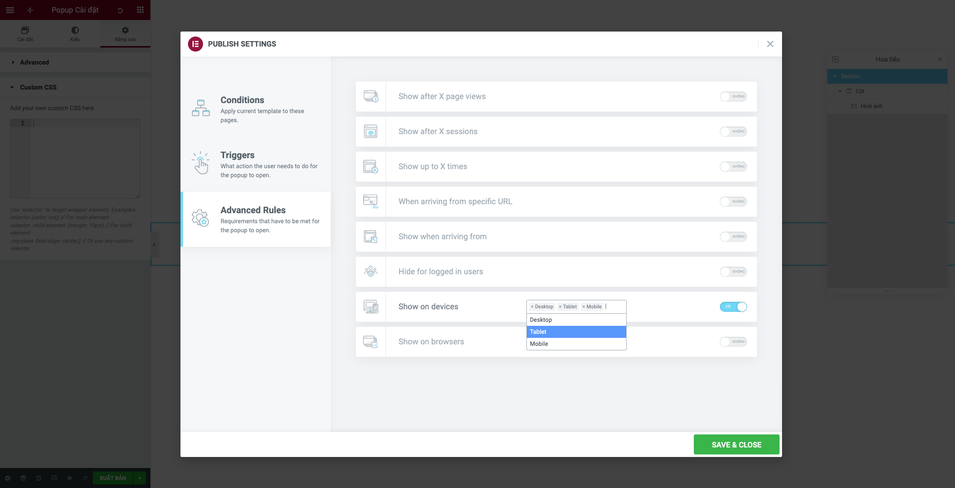 Add Custom Breakpoints in Popup -> Advanced Rules -> Show on devices · Issue #19427 · elementor ...