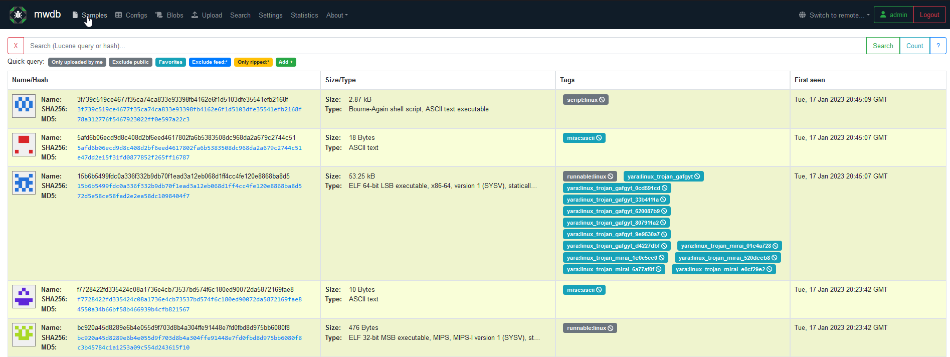 [MWDB] ERROR:root:nothing to repeat at position 0 · Issue #981 · OpenCTI-Platform/connectors ...