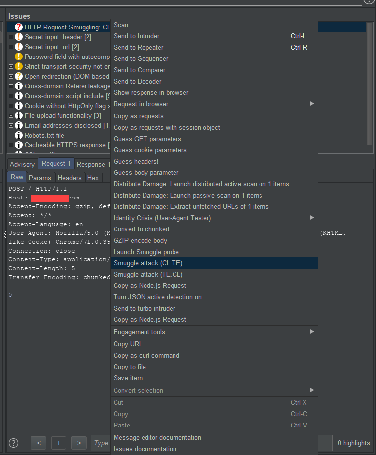 Prefix not showing in Turbo Intruder · Issue #25 · PortSwigger/http-request-smuggler · GitHub