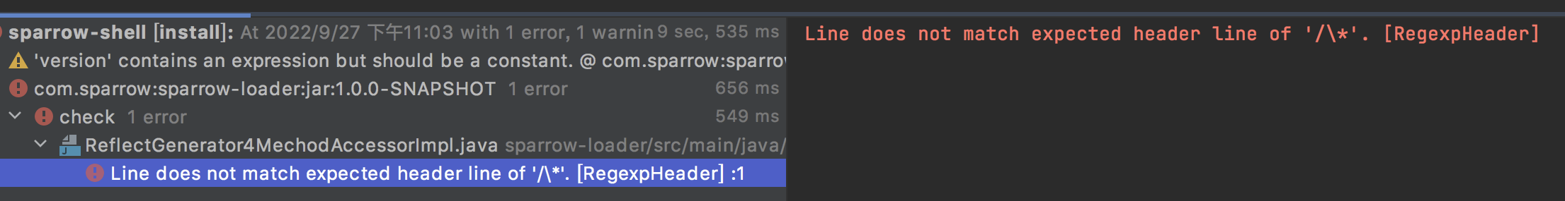 The check-style config with a wrong regex make the mvn Install fail · Issue #39 · sparrowzoo ...