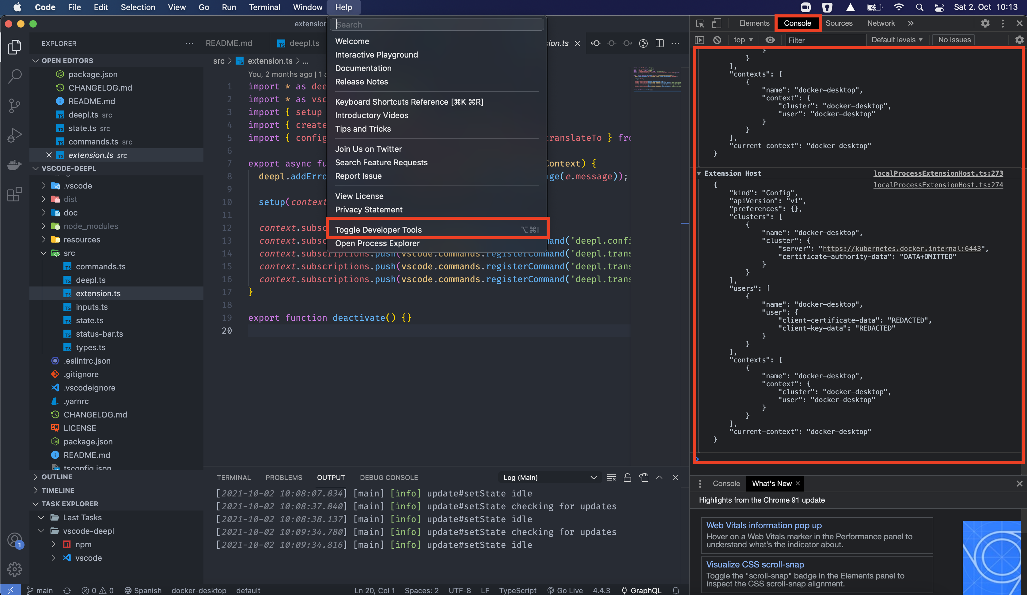 Running The Contributed Command Deepl Translateto Failed · Issue 8 · Soerenuhrbach Vscode