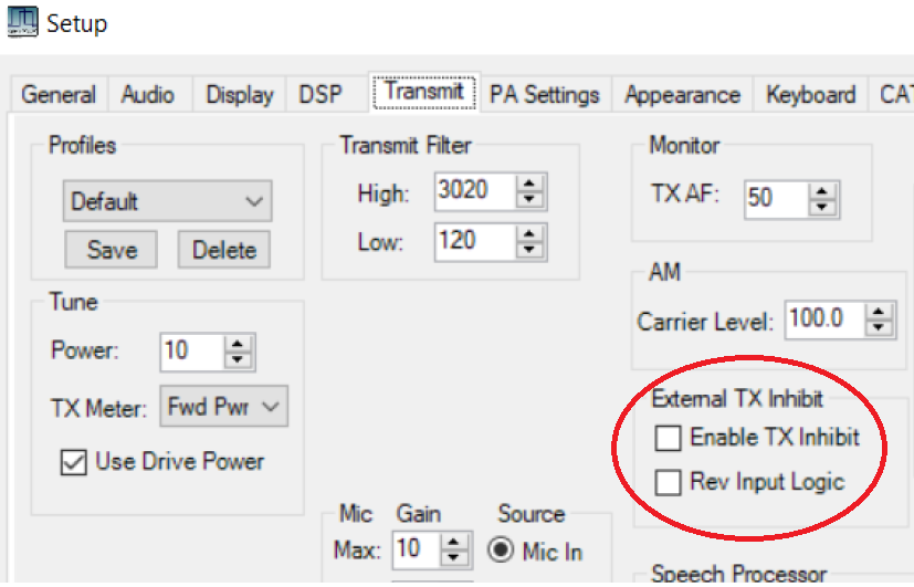 TX inhibit input on Accessory connector no longer available in Thetis. · Issue #95 · ramdor ...