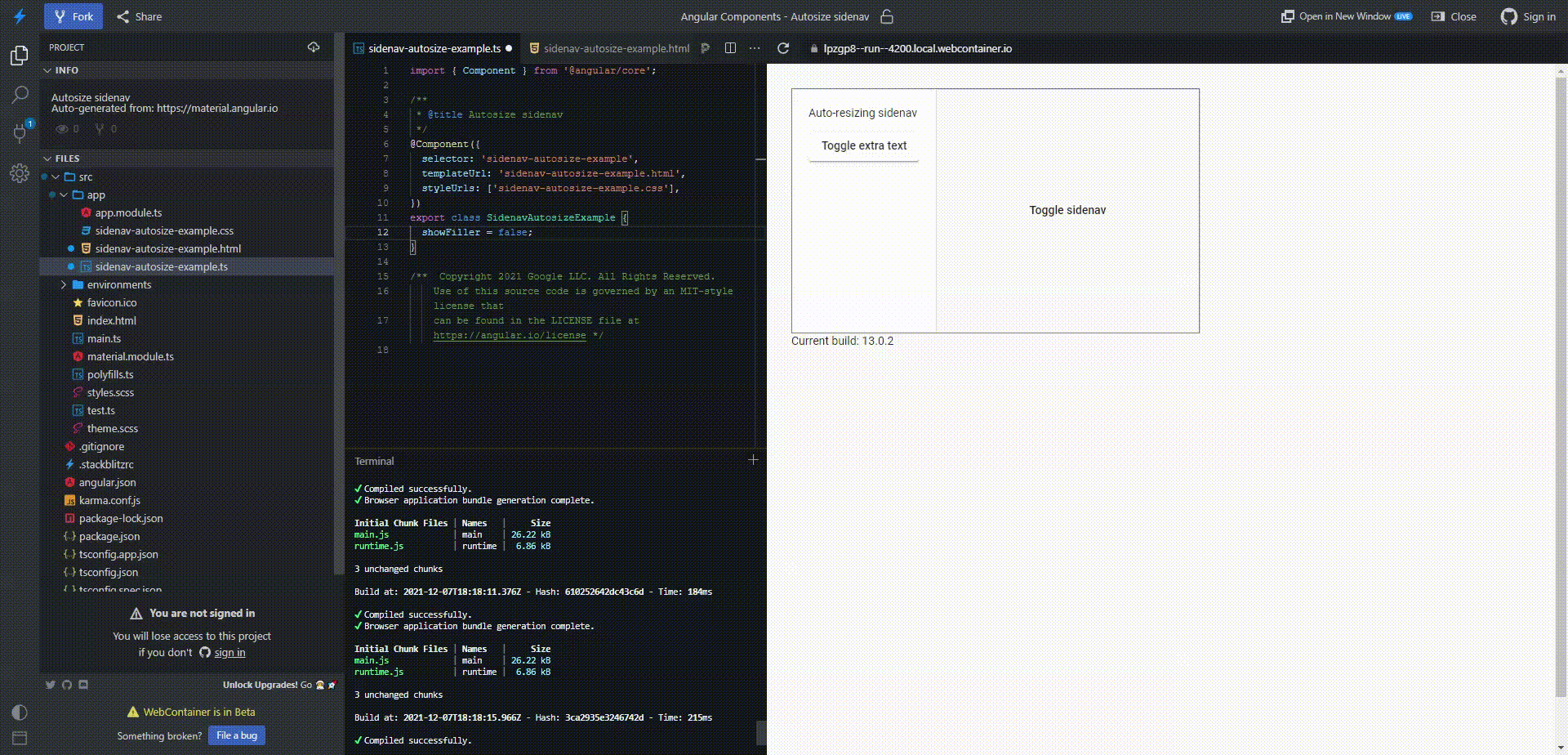 Sidenav/mat-drawer not animating until toggled once · Issue #44394 · angular/angular · GitHub