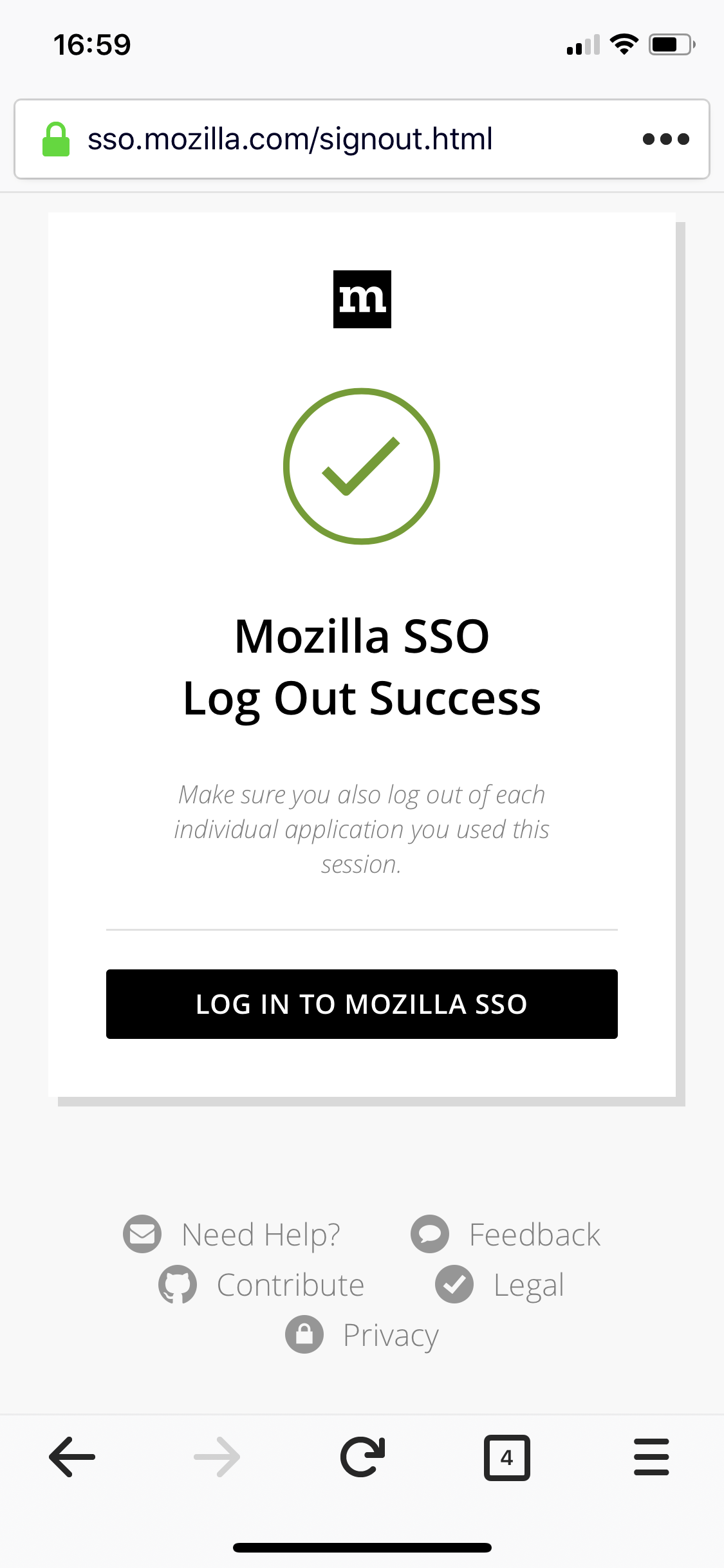 SSO 'Logout Success' requires front-end update · Issue #31 · mozilla ...