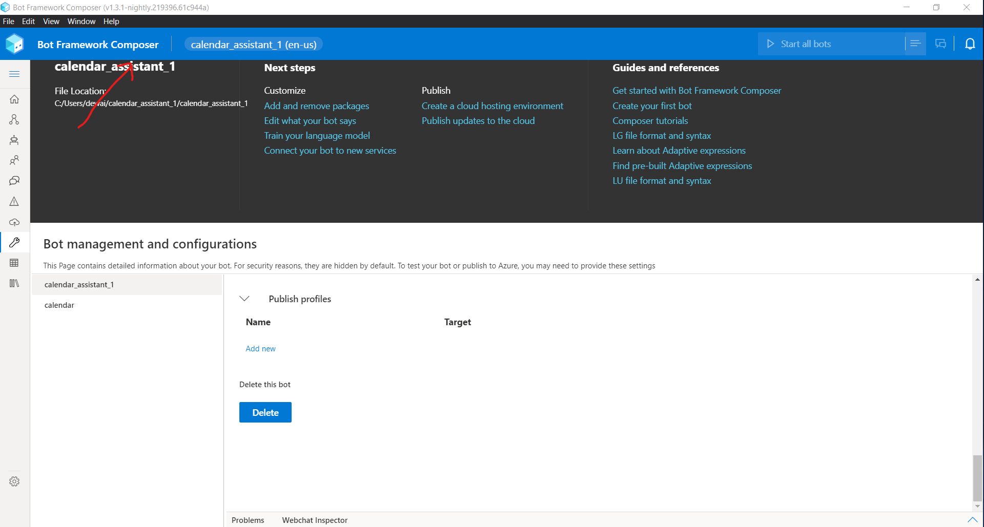 Getting Started Action Bar Disappears · Issue #6115 · microsoft/BotFramework-Composer · GitHub