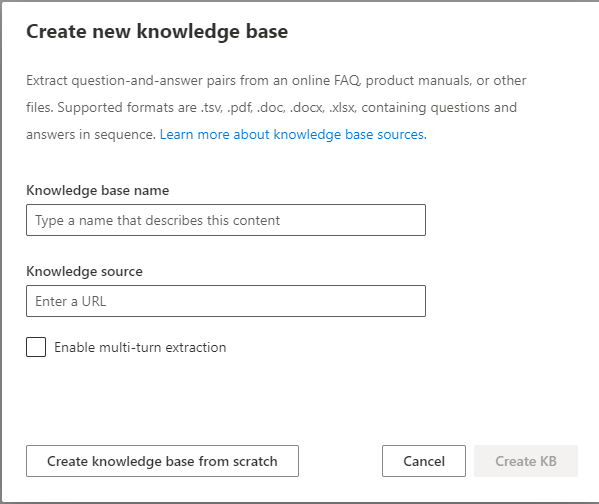 Import a knowledge base from existing QnA Maker KB · Issue #6357 · microsoft/BotFramework ...