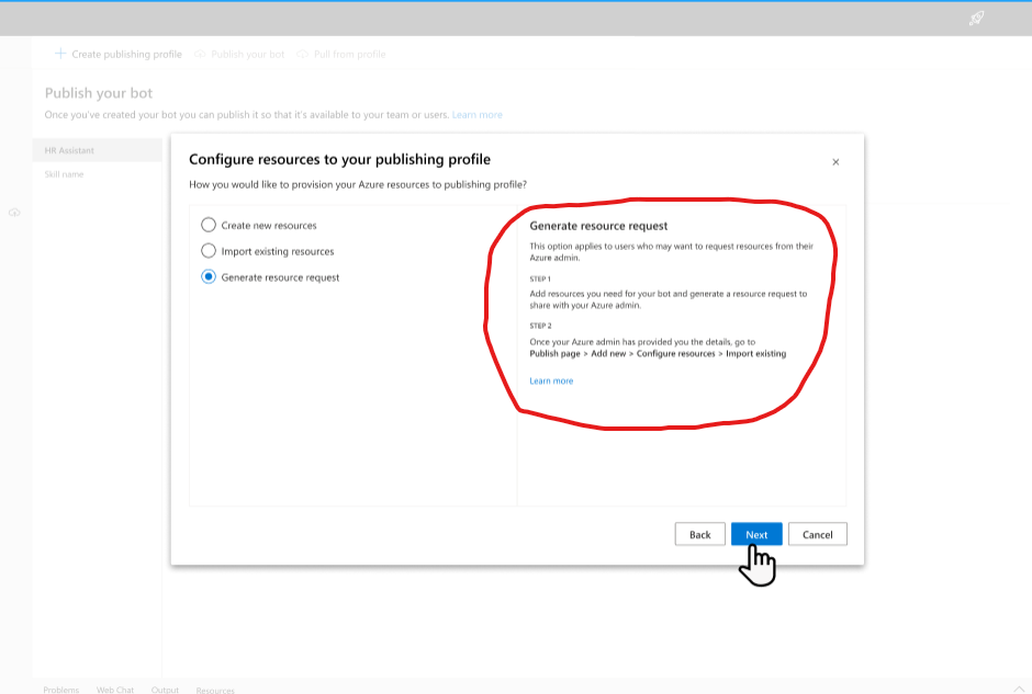 Create Copy For Generate Resources Request Modal · Issue 6565 · Microsoftbotframework Composer 6698