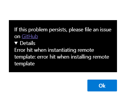 QnA Maker template fails with error · Issue #6745 · microsoft/BotFramework-Composer · GitHub