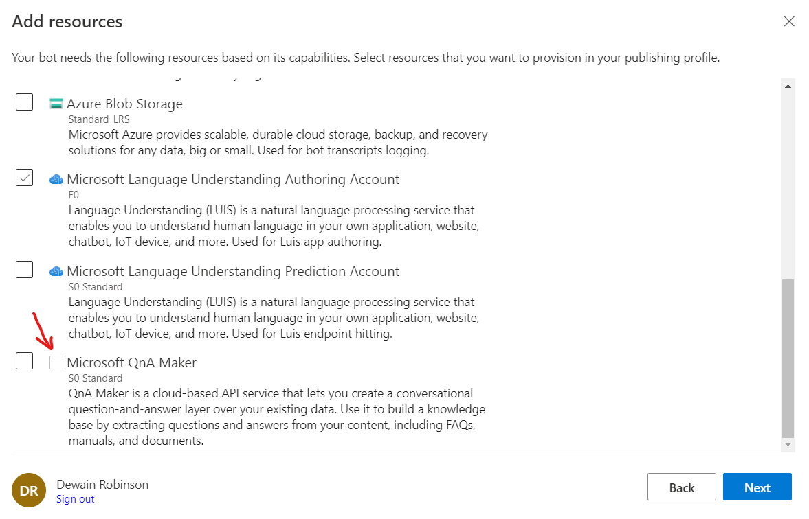 In Add Resources view broken link to picture/icon for Microsoft QnA ...