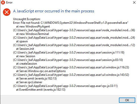 Error when changing terminal · Issue #4610 · vercel/hyper · GitHub