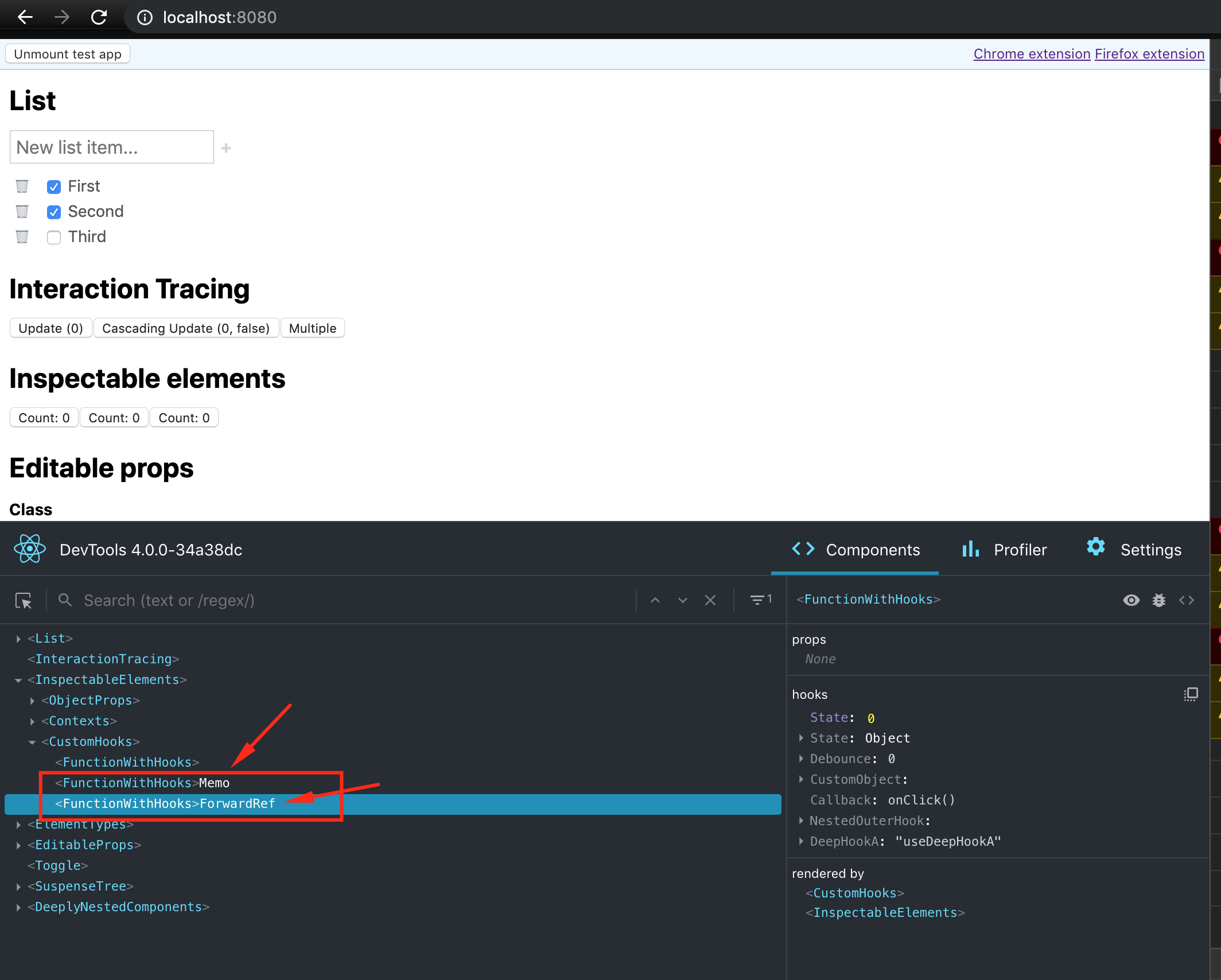 Change display of ForwardRef and Memo components · Issue #246 · bvaughn/react-devtools ...