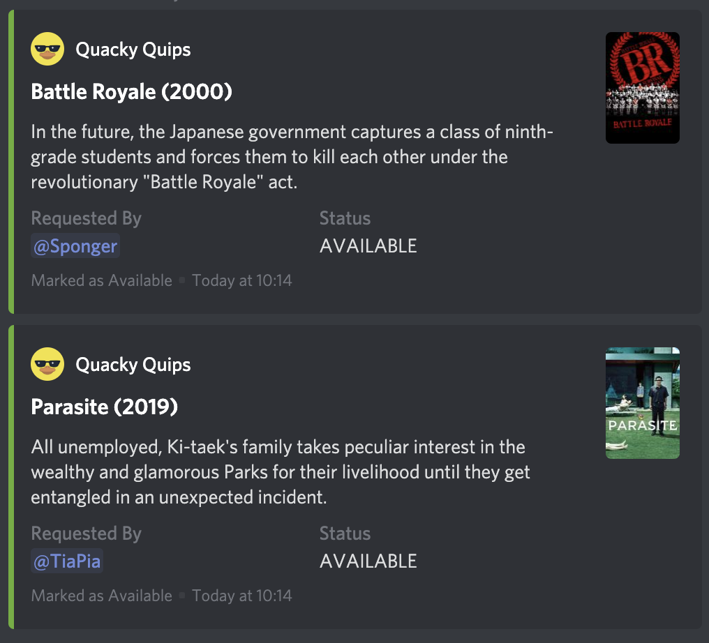 [Enhancement] Discord Notifications · Issue #3611 · Ombi-app/Ombi · GitHub