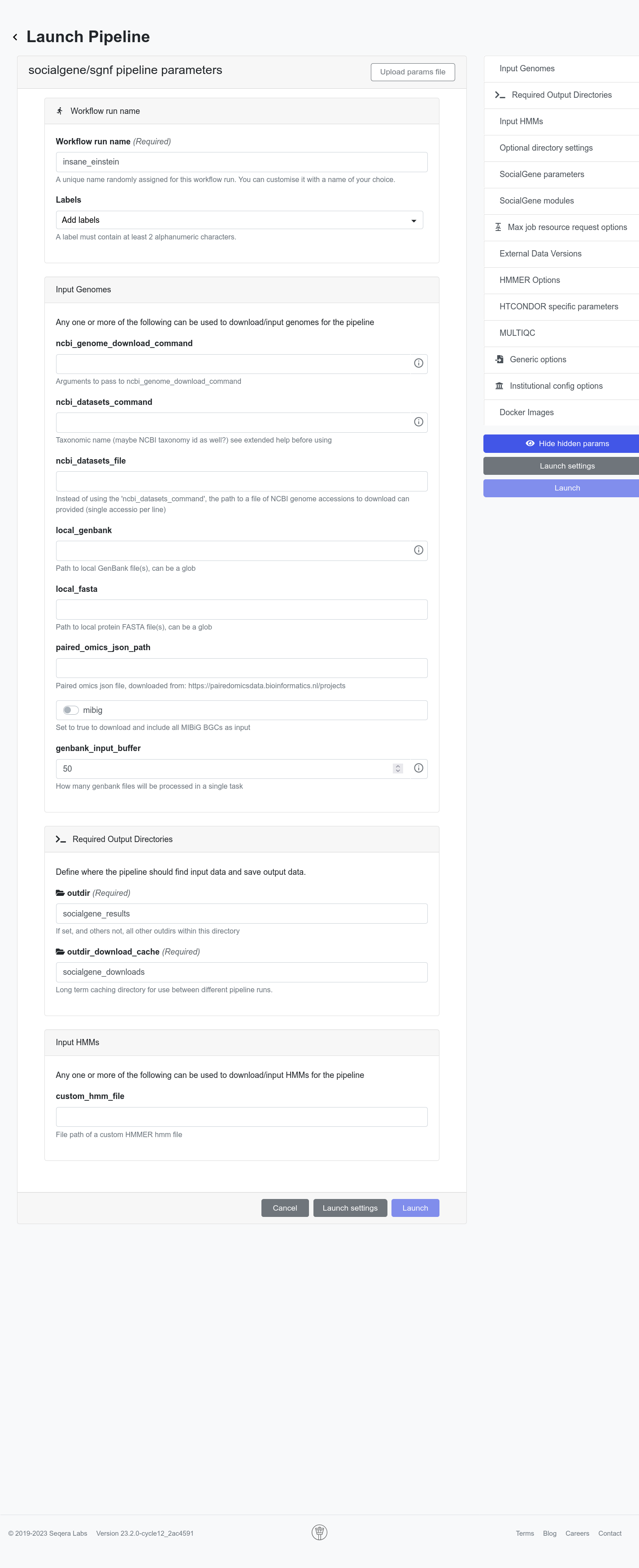Missing pipeline parameters · Issue #391 · seqeralabs/nf-tower · GitHub